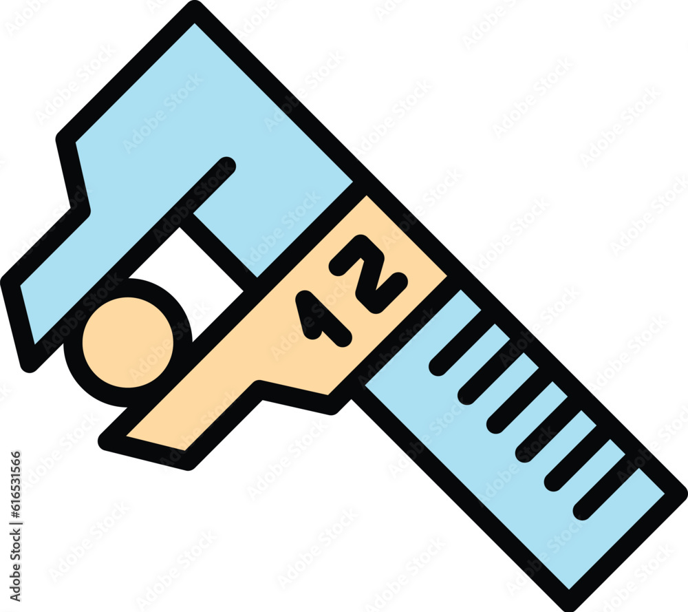 Digital micrometer device icon. Outline Digital micrometer device ...