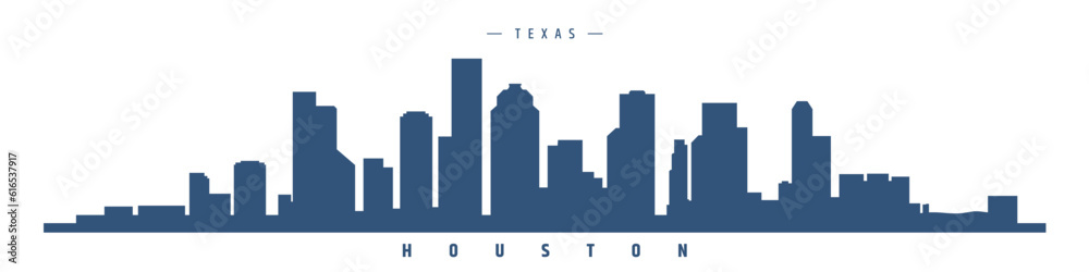 Houston city skyline vector illustration. America Stock Vector | Adobe ...