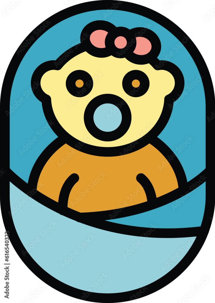 Baby icon. Outline Baby vector icon for web design isolated on white ...