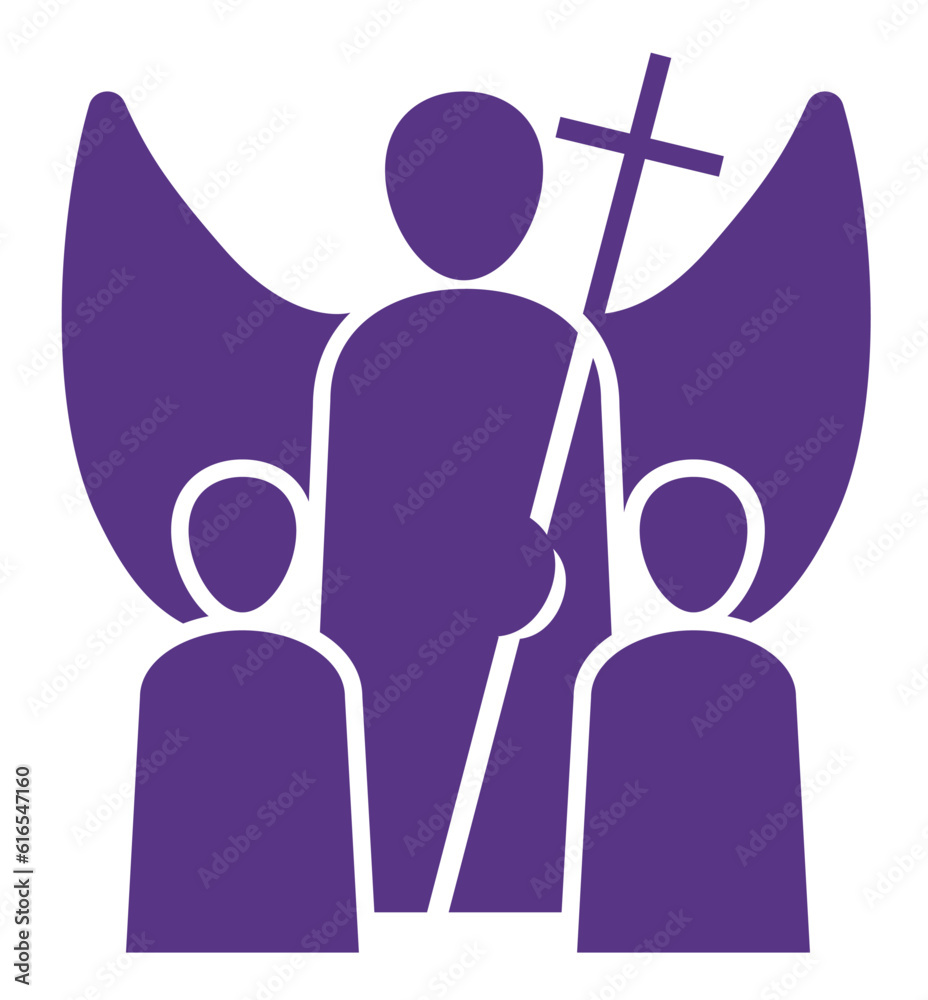 Grafik Engel mit Kindern symbolisch Stock Vector | Adobe Stock