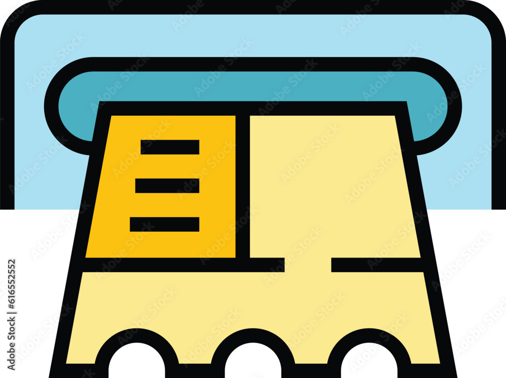 Metro ticket icon. Outline Metro ticket vector icon for web design ...