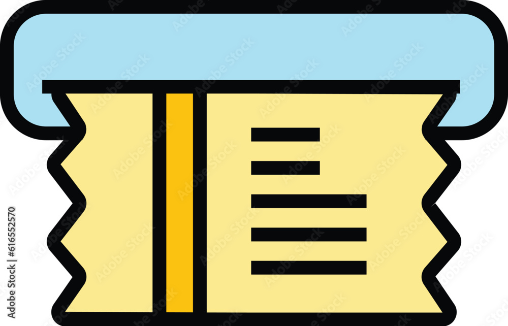 Metro train ticket icon. Outline Metro train ticket vector icon for web ...