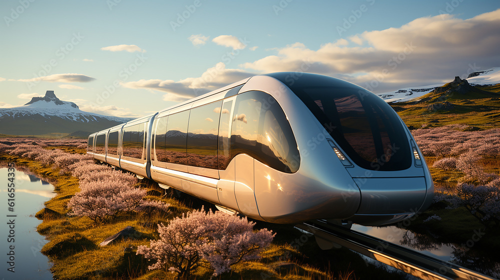 Future Hyperloop train transportation system new mobility concept ...