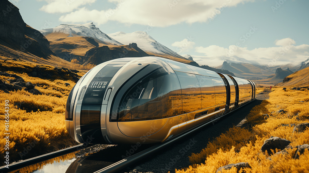 Future Hyperloop train transportation system new mobility concept ...