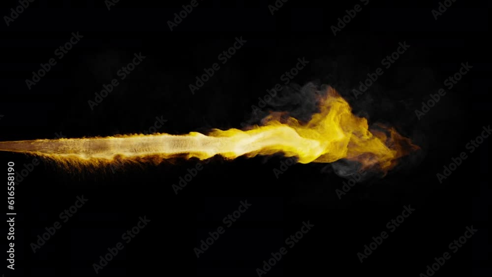 Flamethrower - bursts of flame and fire and a continuous stream of fire ...