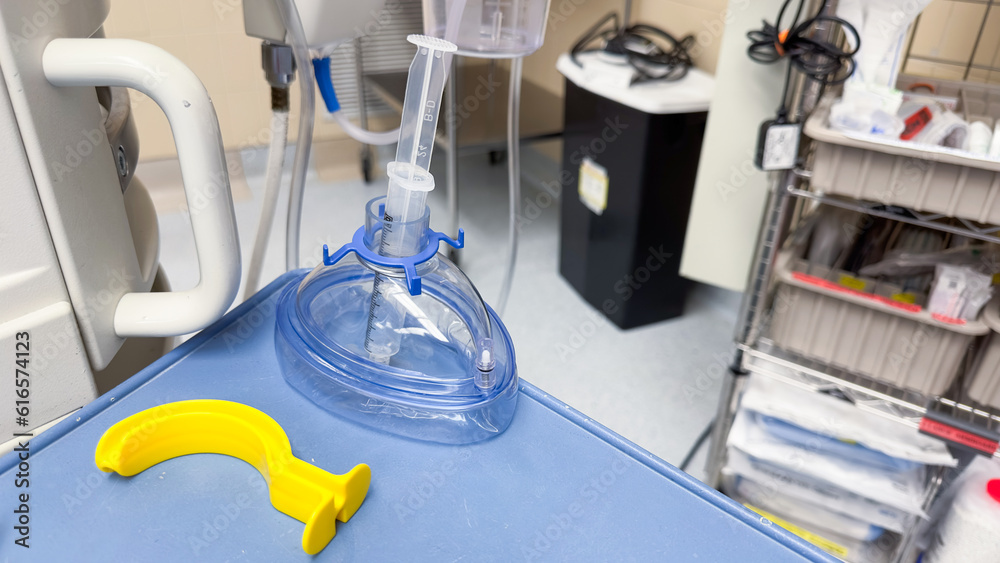 Hospital airway kit signifies emergency airway management. Endotracheal ...