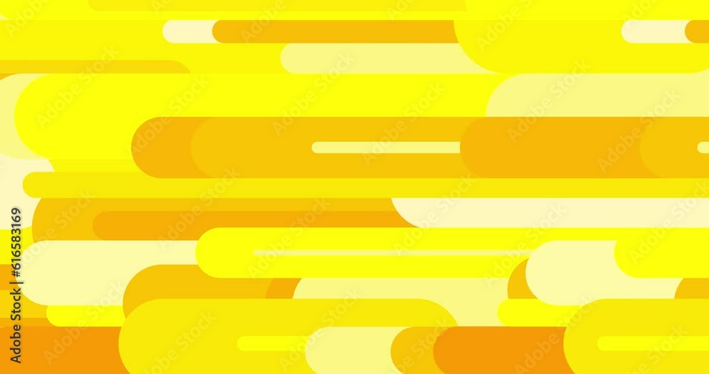 Looping simple long horizontal lines yellow shades. Linear animation ...