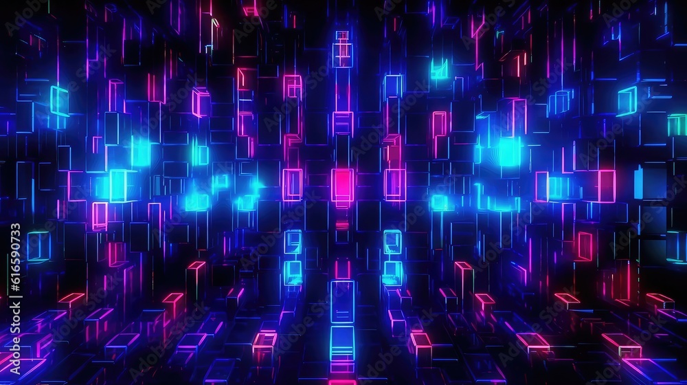 Virtual Reality background for presentation, virtual reality world, 3D ...