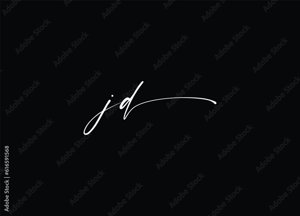 initial letter JD logo design and company logo Stock Vector | Adobe Stock