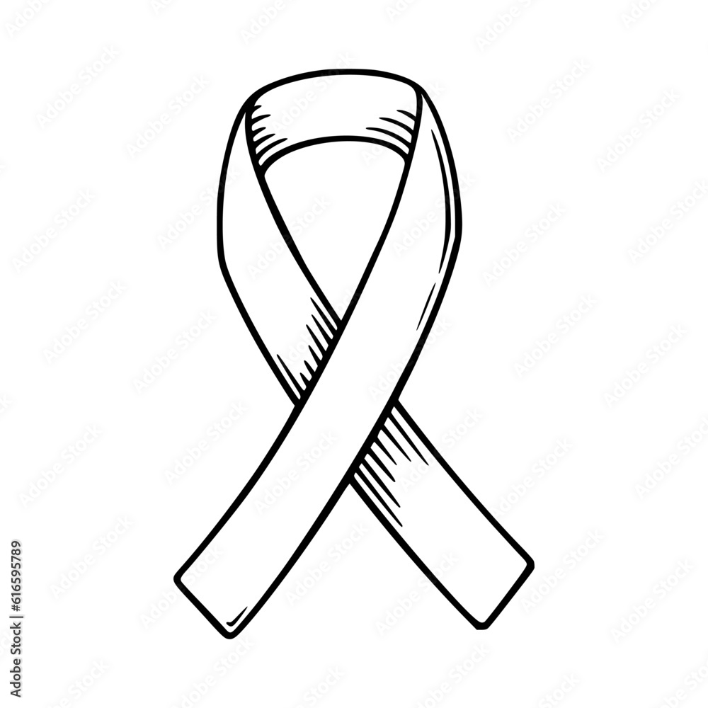Cancer Awareness Day Ribbon As Female Cancer Awareness Symbol Sketch 5713
