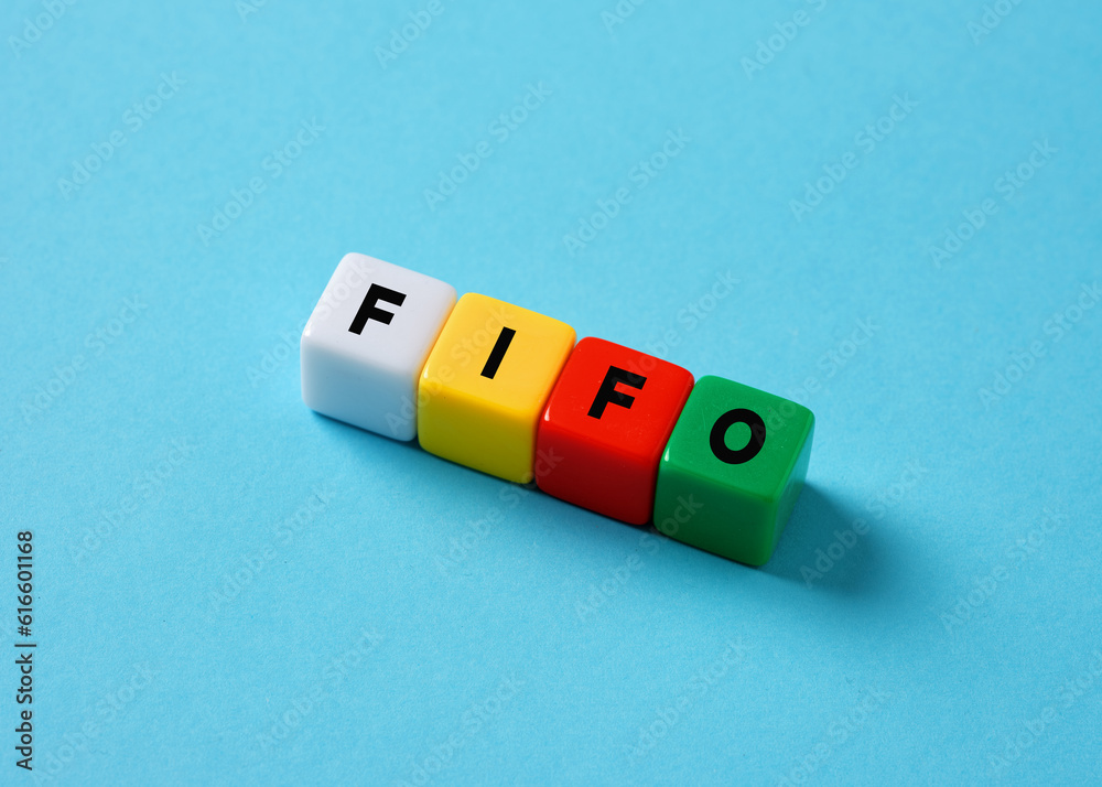 First in first out FIFO concept. Business inventory or storage system ...