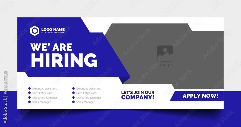 We are hiring job vacancy cover header banner Minimal job vacancy ...