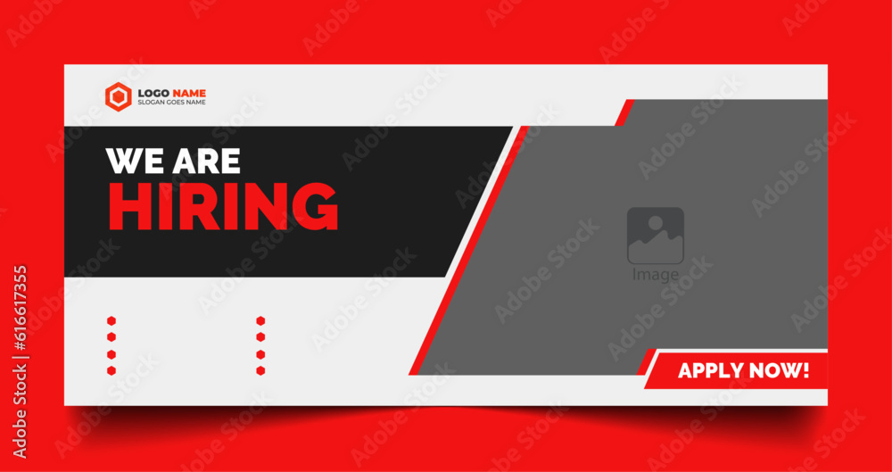 We are hiring job vacancy cover header banner Minimal job vacancy ...