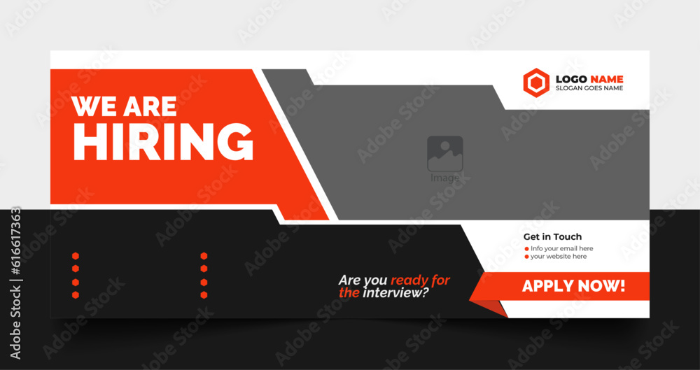 We are hiring job vacancy cover header banner Minimal job vacancy ...