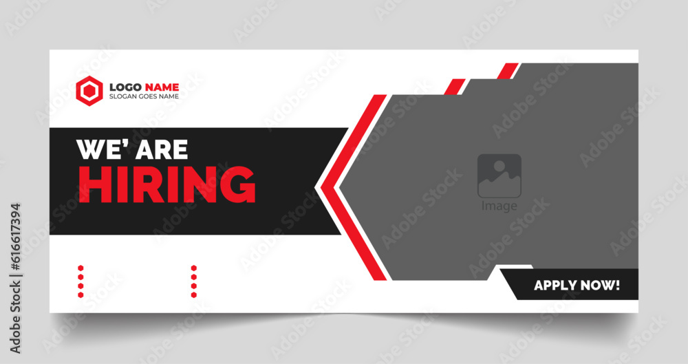 We are hiring job vacancy cover header banner Minimal job vacancy ...