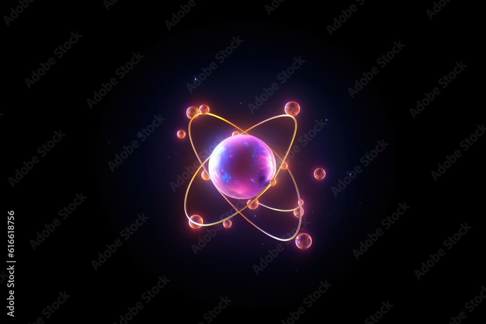 Atomic nucleus electrons neutrons protons. model shows that an atom is ...