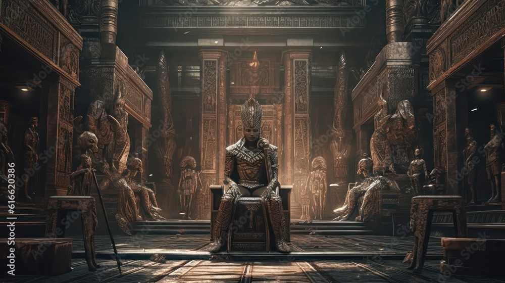 Throne for king in castle. Background in architecture or retro interior ...