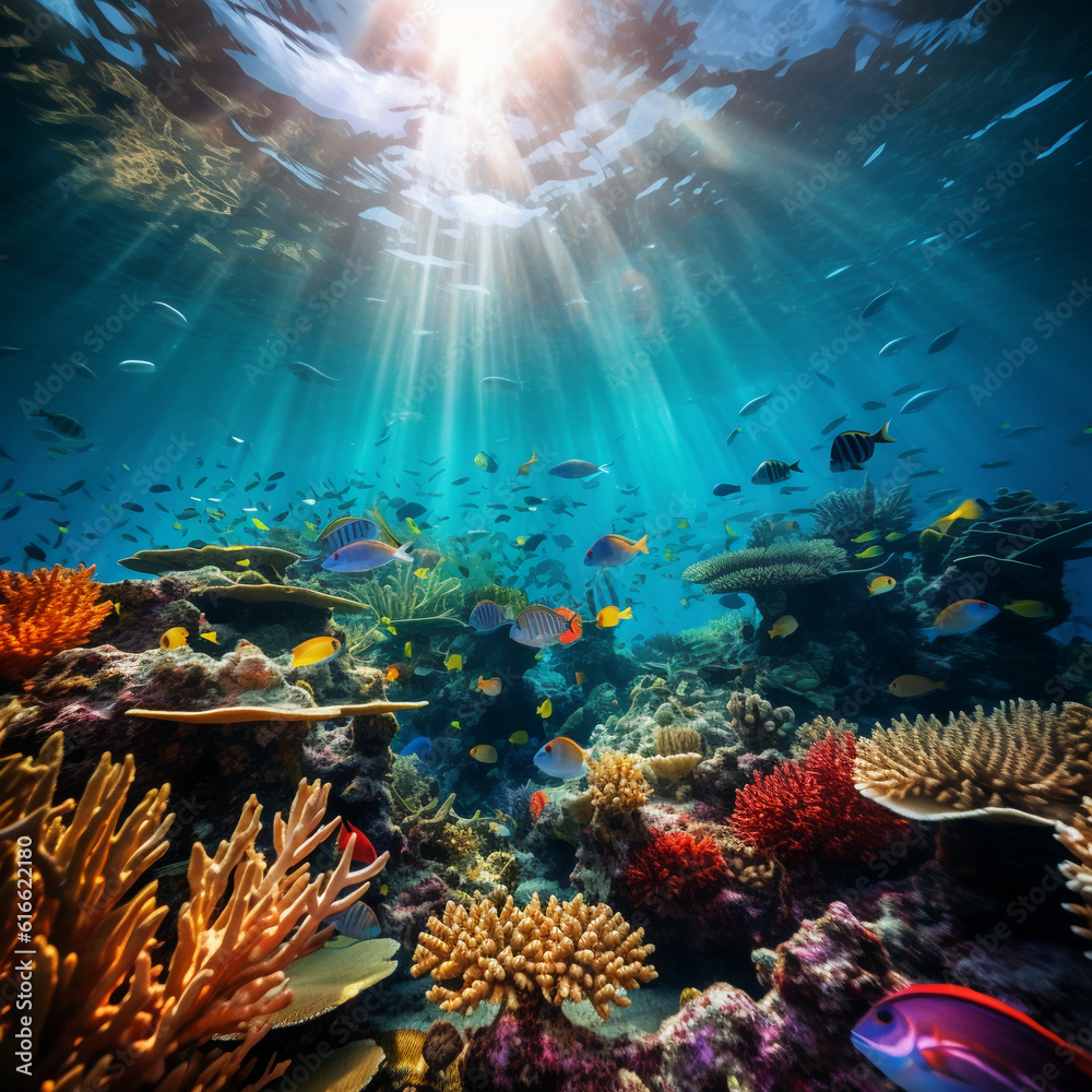 Vibrant Coral Reef Photography - Enchanting Underwater Scene with ...