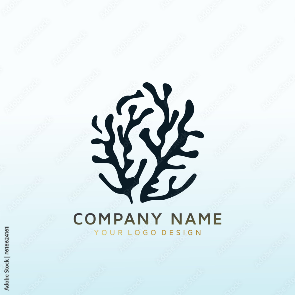 Organic Sea Moss Products logo design Stock Vector | Adobe Stock