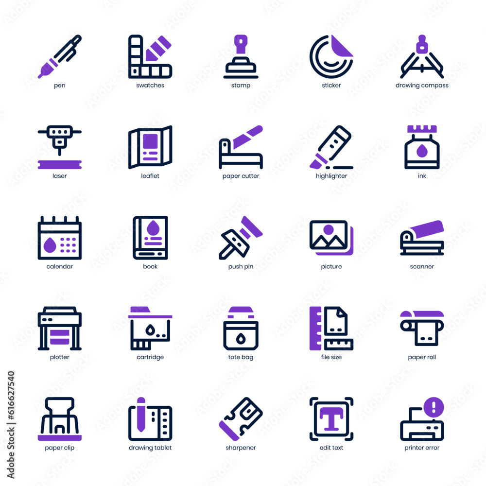 Printing Icon pack for your website design, logo, app, and user ...