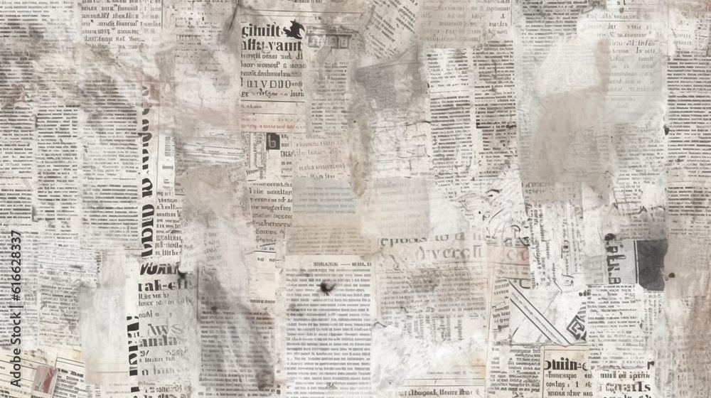 Newspaper paper grunge aged newsprint pattern background. Vintage old ...