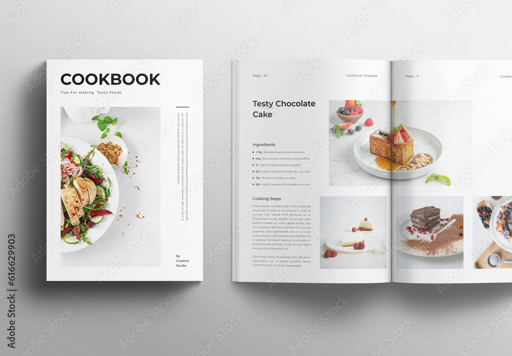 Cookbook Template Stock Template | Adobe Stock