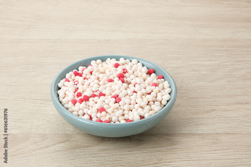 Tapioca pearls sago or sagu mutiara or pacar cina, ingredient for ...