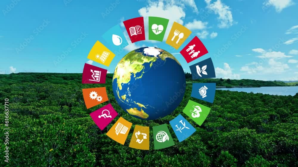 Environmental technology concept. Sustainable development goals. SDGs ...