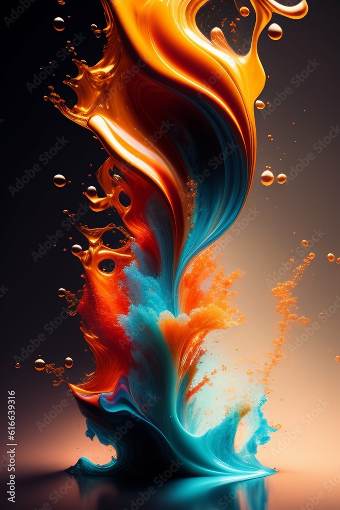 Fire flame versus water and ice concept background with copy space ...