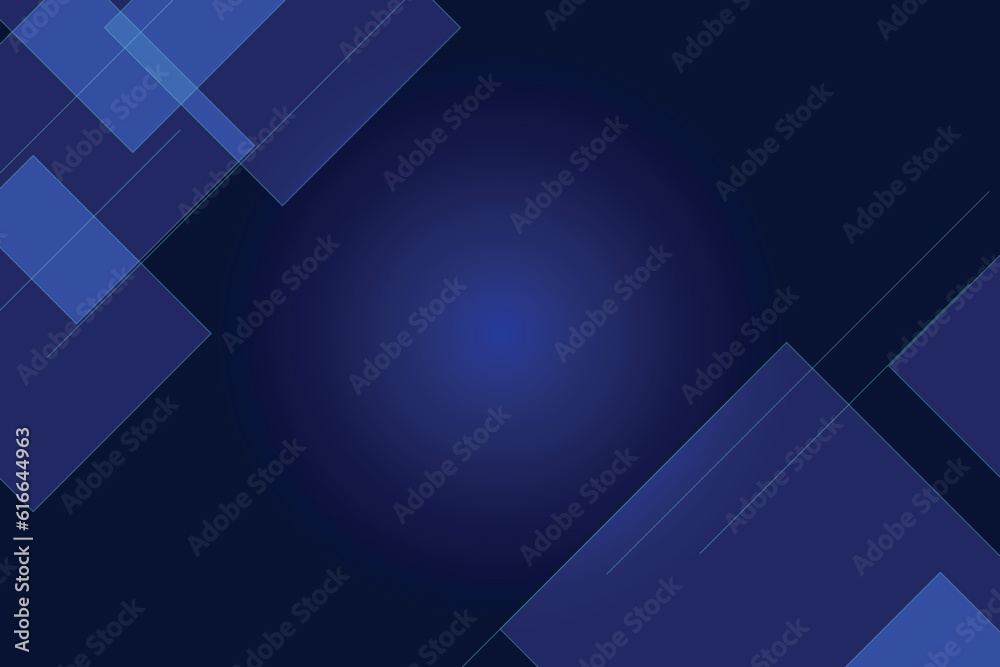 Deep Blue abstract technology background with shape of rectangular ...