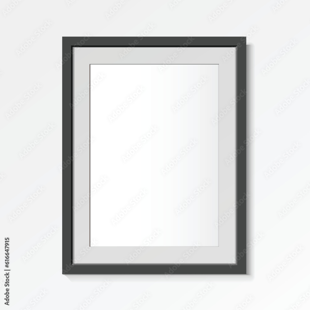Vetor de Realistic Black horizontal frame. For an image A4. Posters on ...