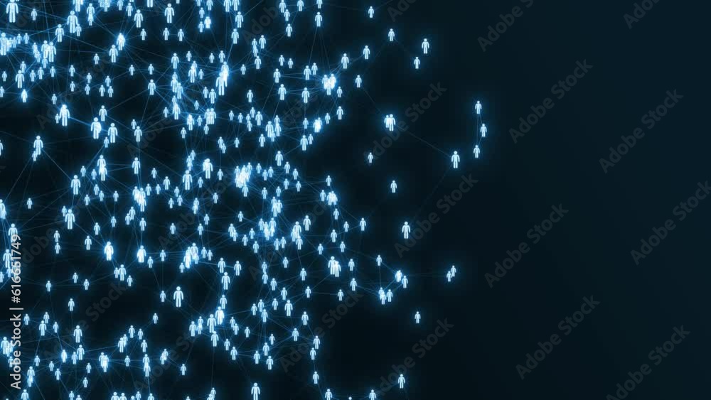 Human Icon Network Connected . Internet Network Technology Connected ...