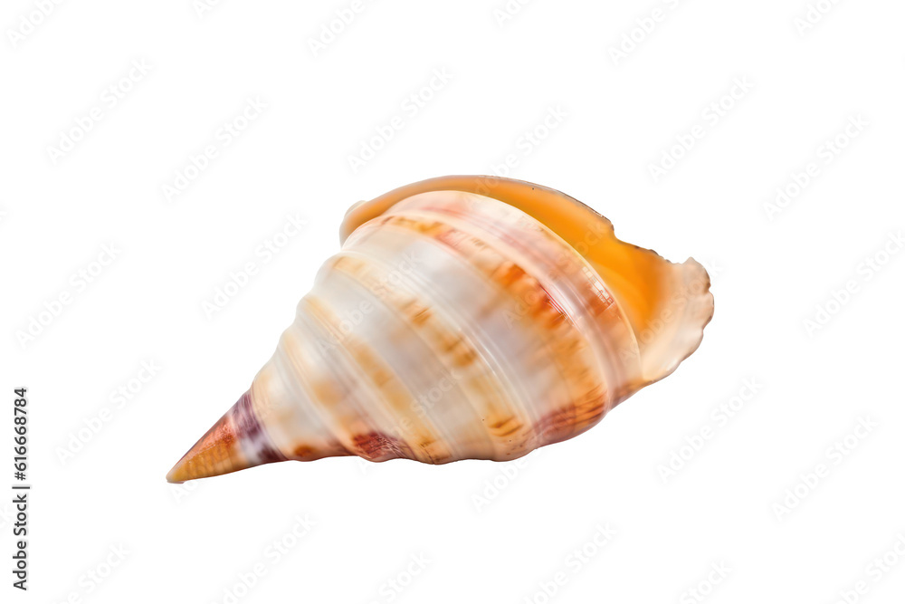 Seashell isolated on transparent background. Generative AI. Stock Photo ...