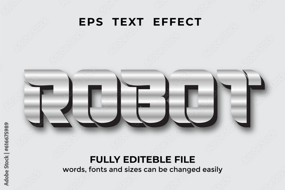 Modern editable 3d text effect. 3d logo template editable text effect ...