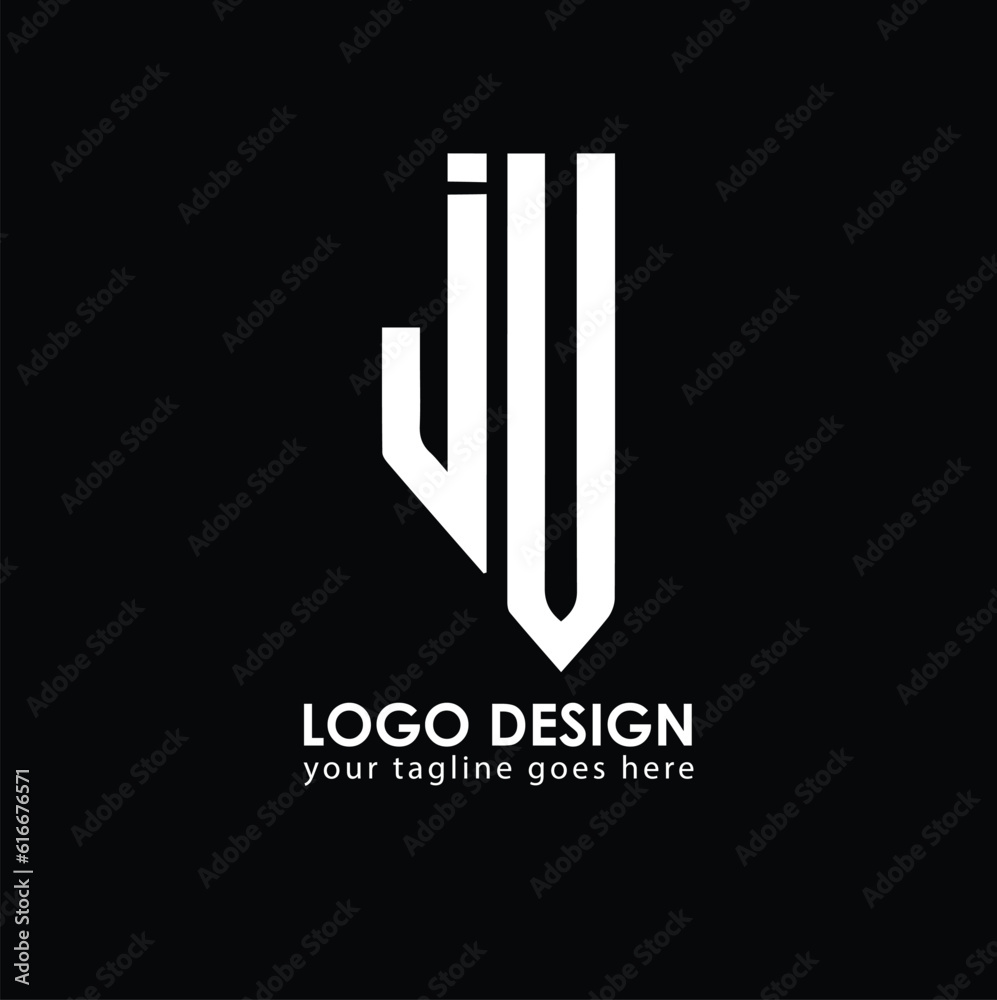 JU JU Logo Design, Creative Minimal Letter JU JU Monogram Stock Vector ...