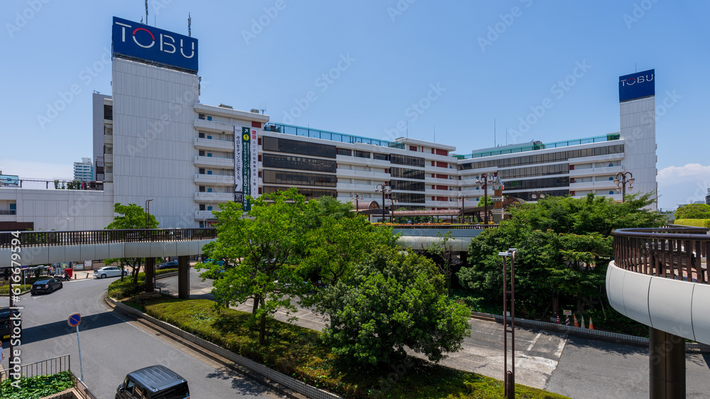 Funabashi, Chiba, Japan - June 2023: Funabashi station and its vicinity ...