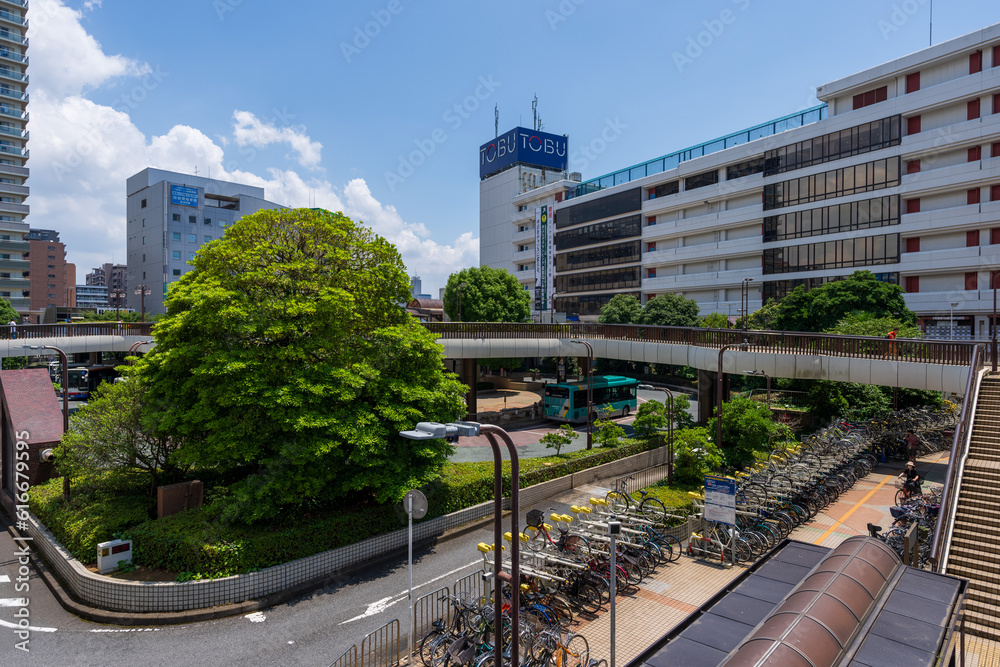 Funabashi, Chiba, Japan - June 2023: Funabashi station and its vicinity ...