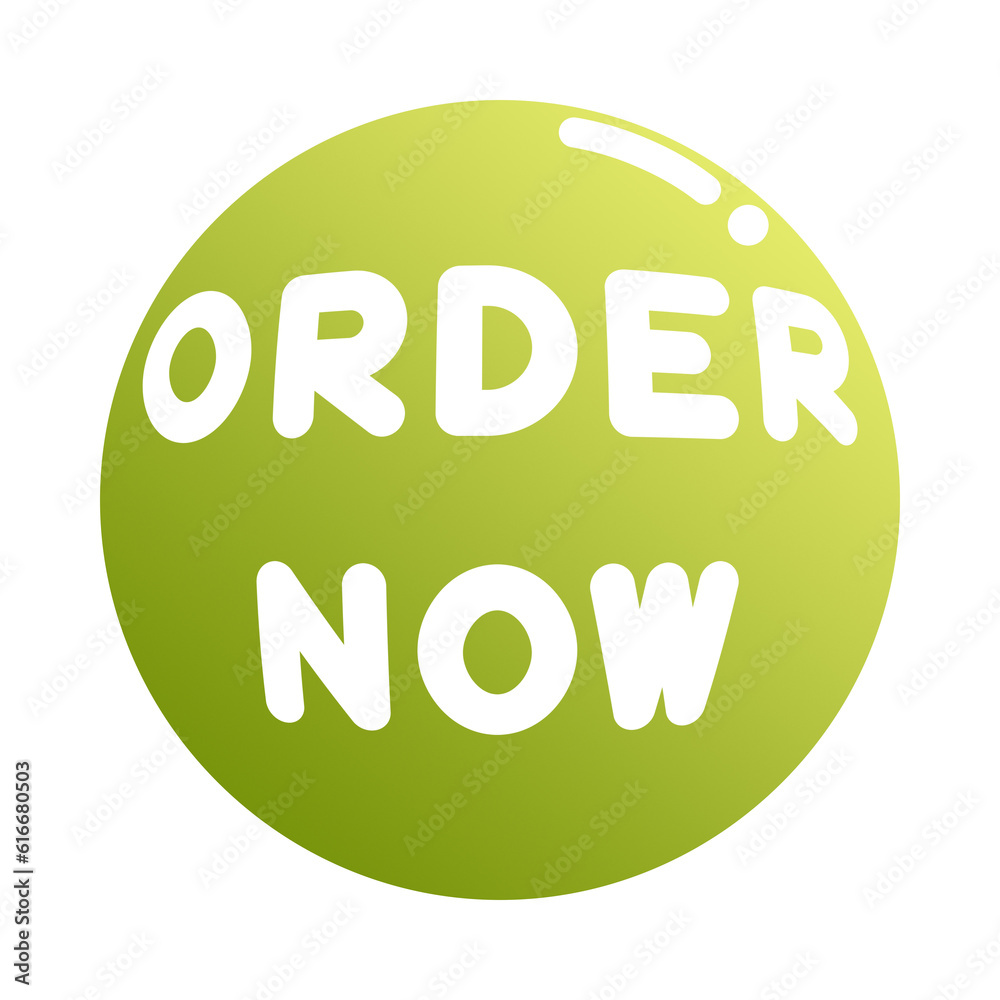 Cartoon Order Now Banner Ilustration. Stock Illustration | Adobe Stock