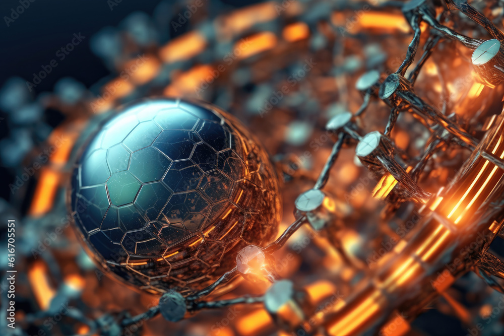 Advanced artificial intelligence, neural network, ANN.Abstract graphics ...