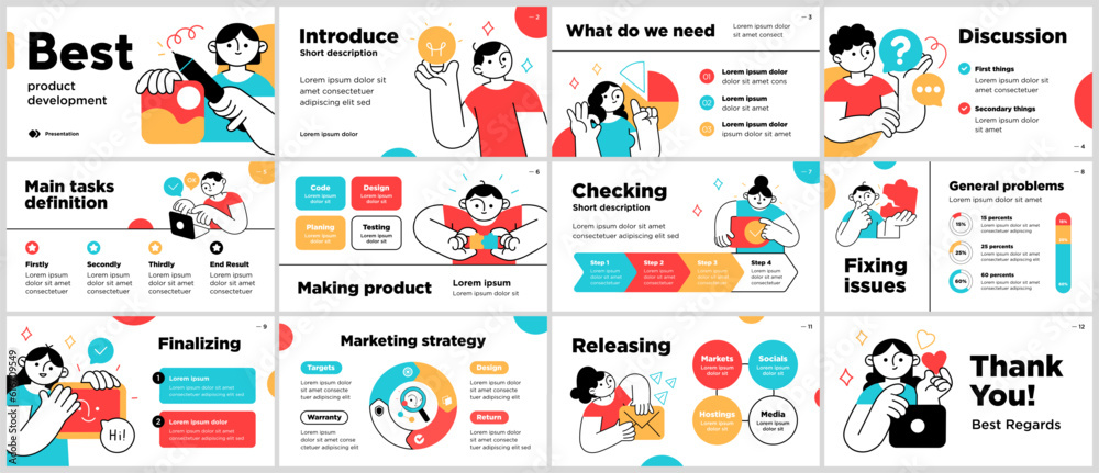 Presentation and slide layout background. Design template with business ...