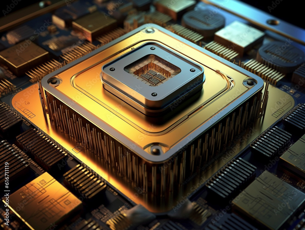 A Close-up Glimpse into the Intricate World of a Computer Motherboard ...