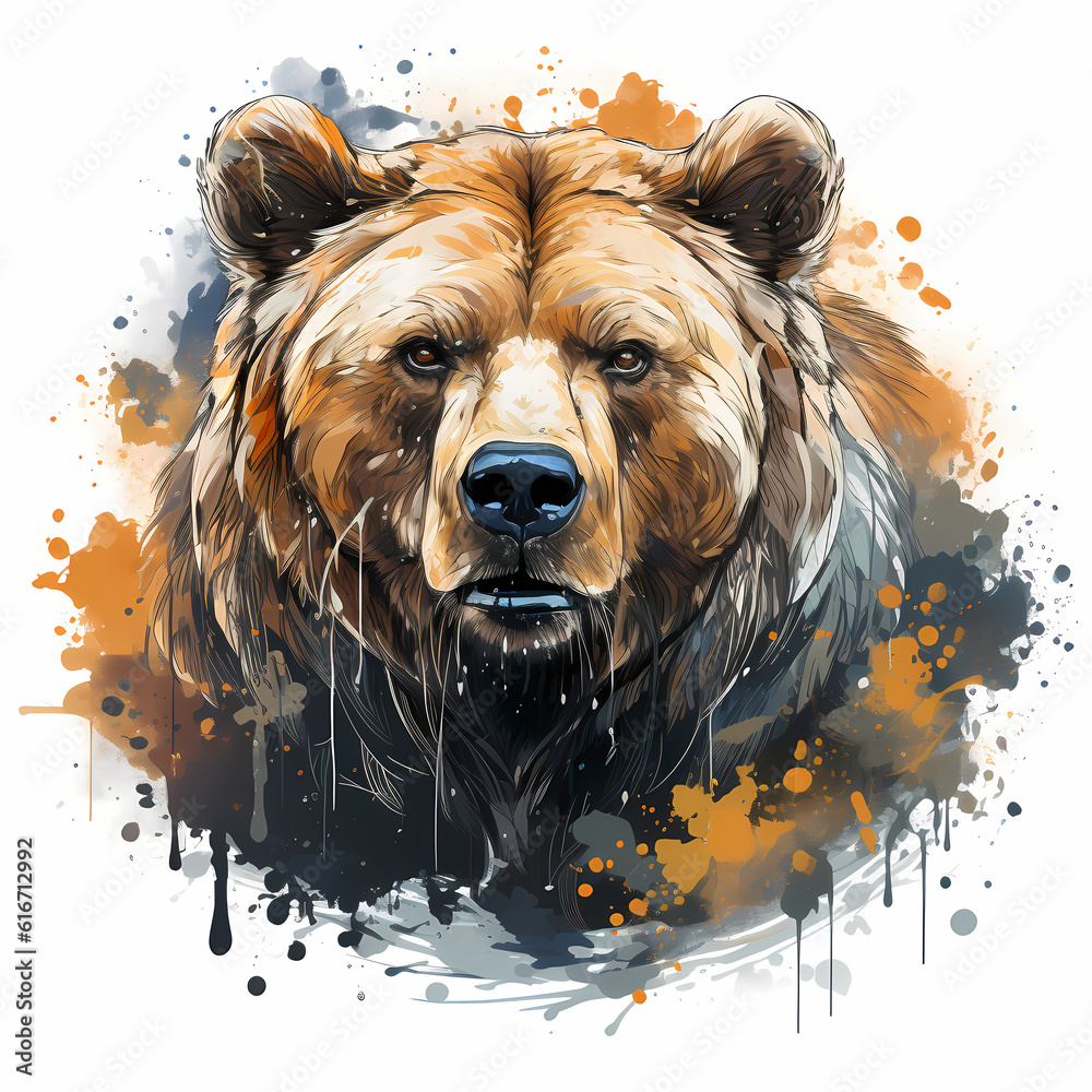 Angry Bear Illustration Stock Illustration | Adobe Stock