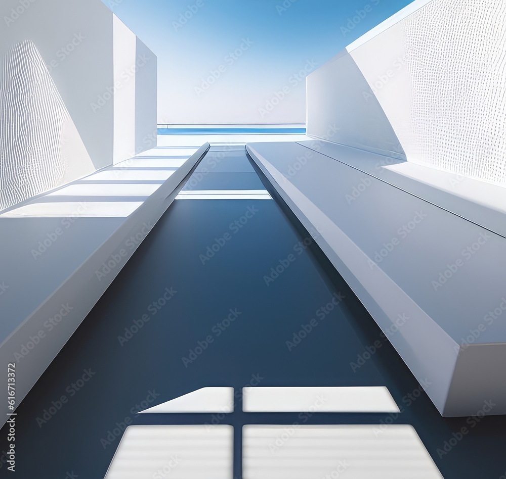 Architectural concept abstract perspective background. Generative ai ...