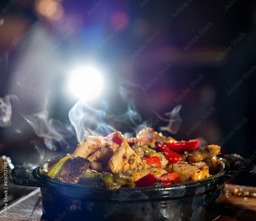 Traditional Turkish and Greek dinner meze table. Turkish Cuisine Cold ...