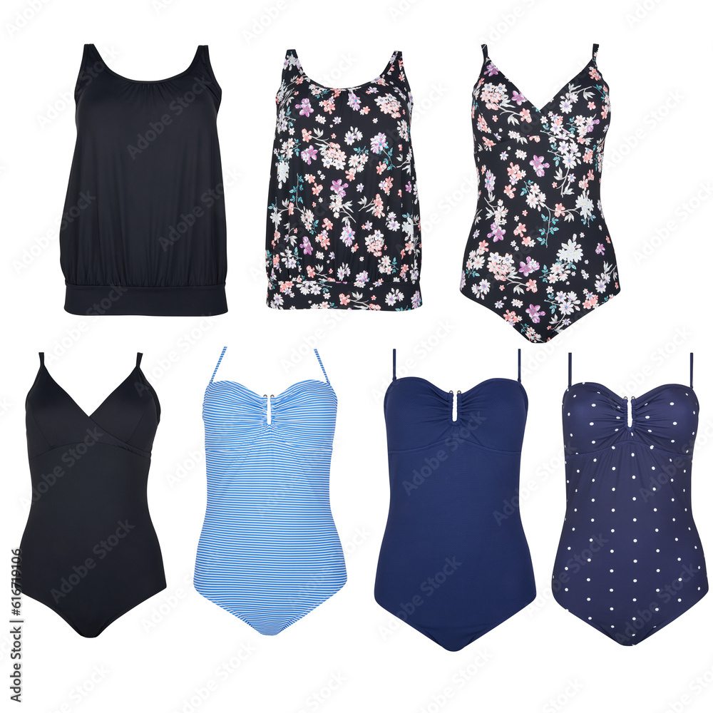 Women's swimwear set Cut out, isolated transparent background Stock ...