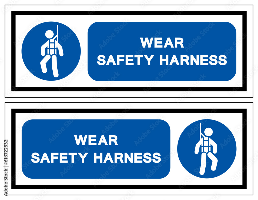 Wear Safety Harness Symbol Sign ,Vector Illustration, Isolate On White ...