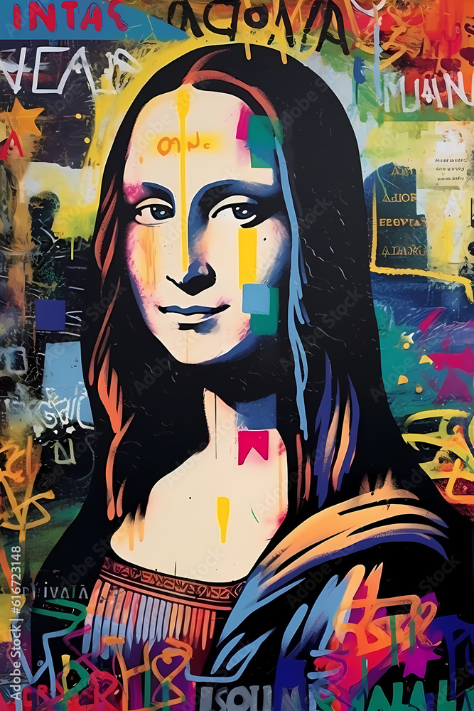 Mona Lisa | Graffiti | Pop Art | Uwalls.co.uk