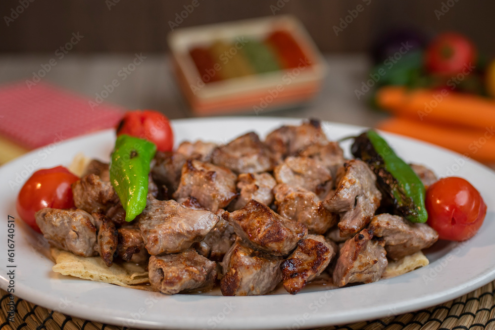 Traditional Turkish meal kebab, Ali nazik, adana kebap, urfa kebap, çöp ...