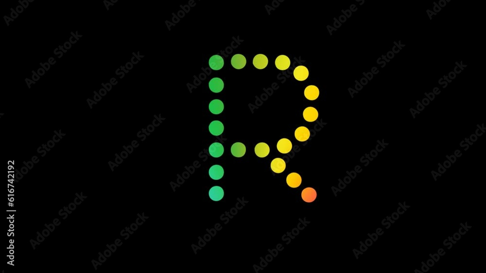 R Alphabet letter ,Rainbow color gradient alphabet R,lgbt dotted ...