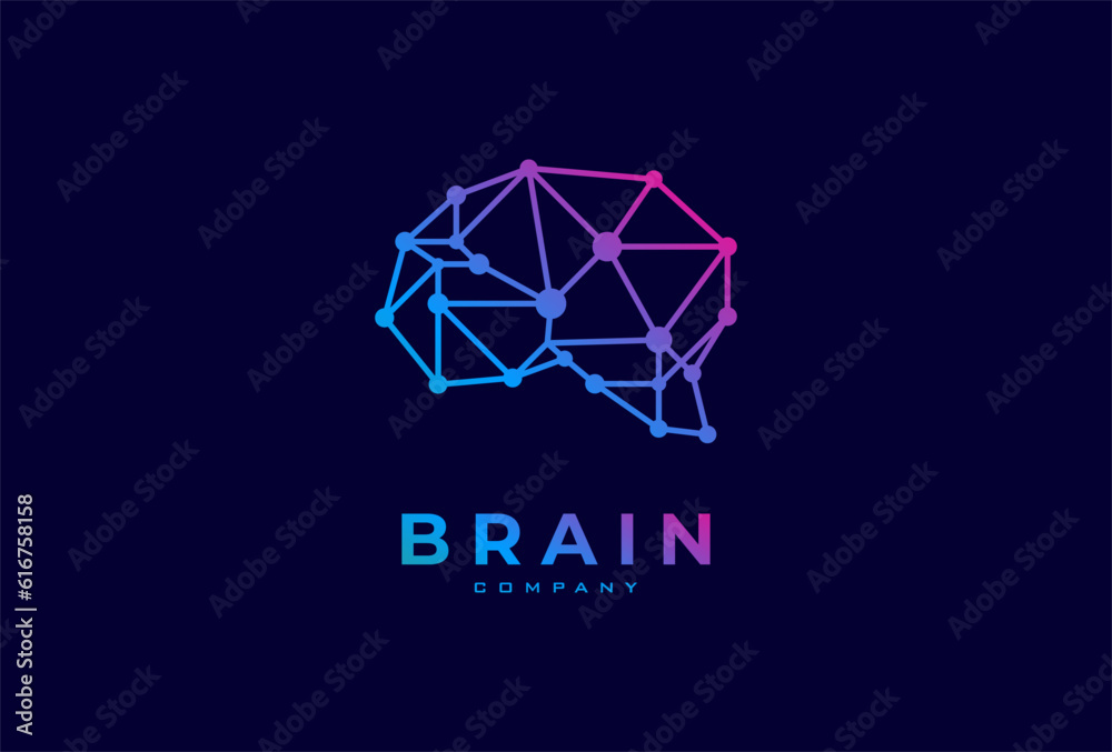 Brain Logo, modern brain logo style, usable for technology and company ...